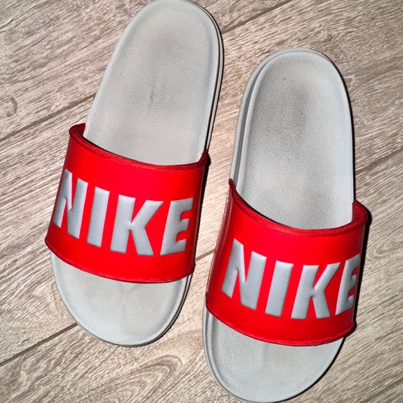 Nike | Shoes | Nike Red Slides Revive Foam Womens 85 Mens 7 | Poshmark